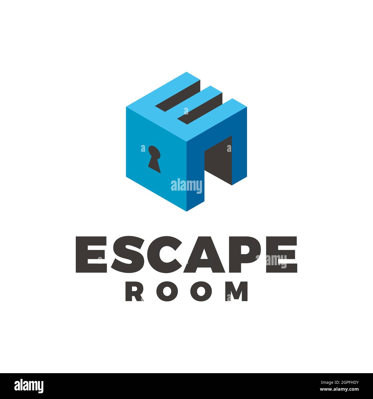 3D Geometric Escape Room Logo Stock Vector Image & Art - Alamy