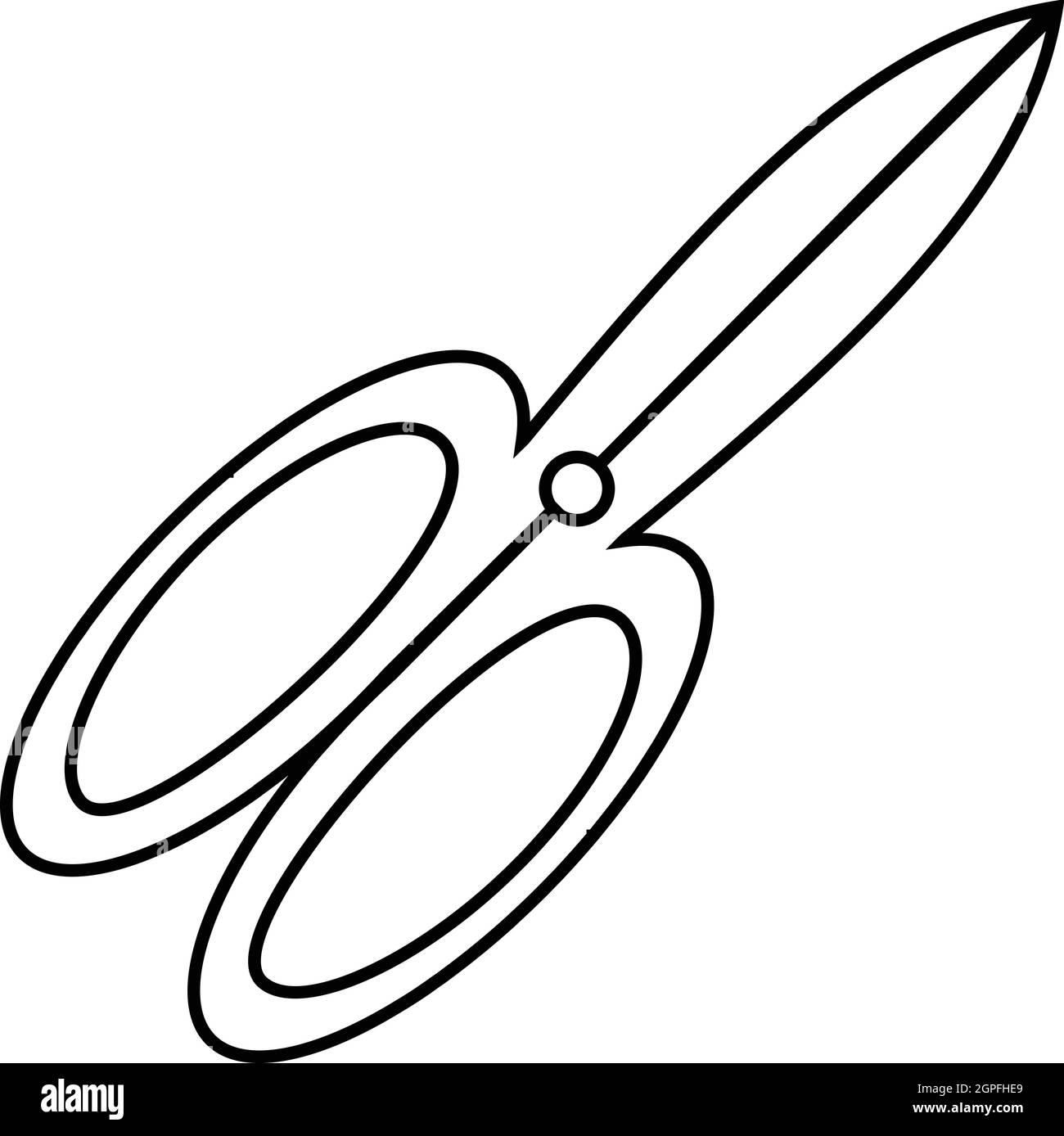 Scissors icon, outline style Stock Vector Image & Art - Alamy