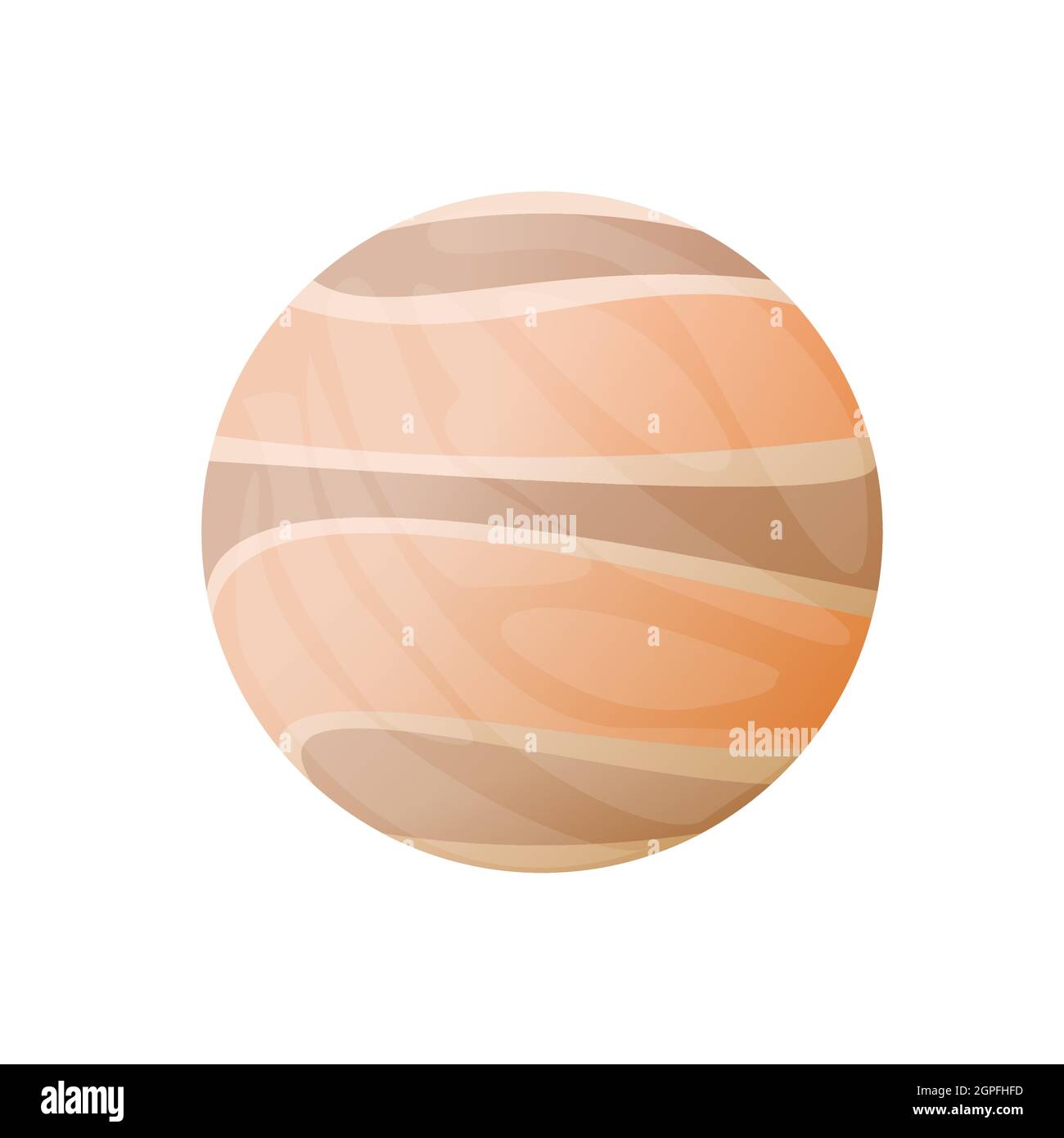 Vector Jupiter planet icon. Gradient colours, easy to recolour parts ...