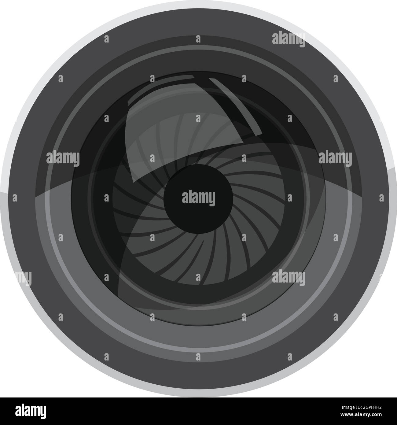Lens for camera icon, gray monochrome style Stock Vector Image & Art ...