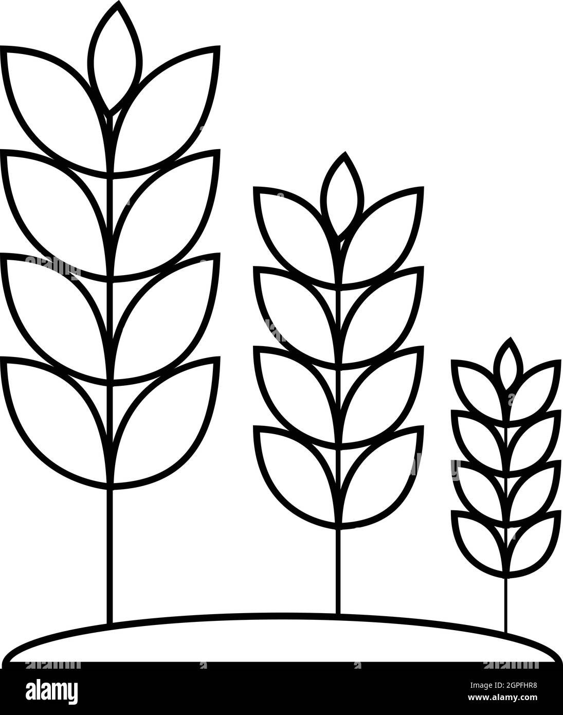 Flour barley line icon Black and White Stock Photos & Images - Alamy