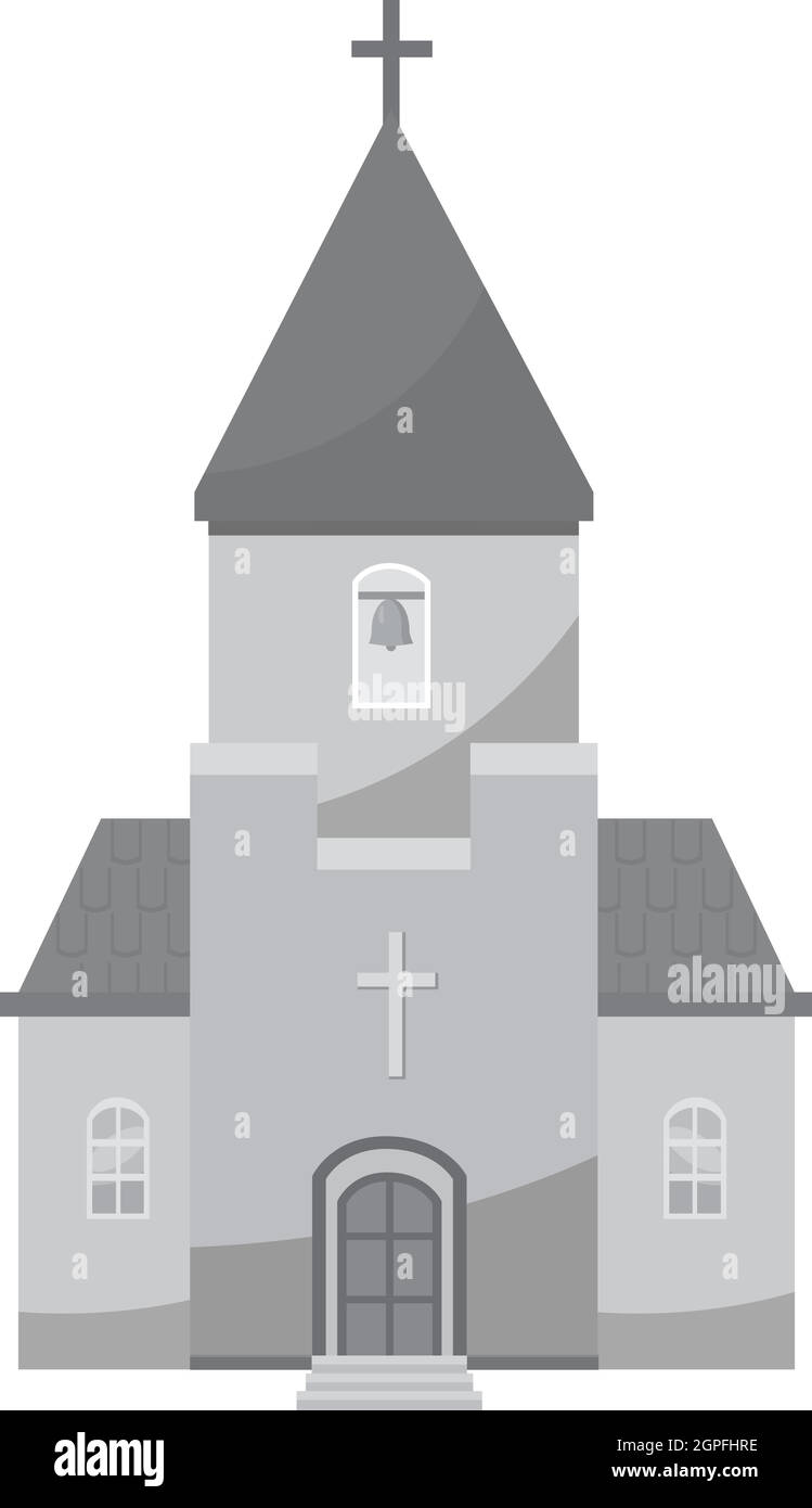 Church icon, gray monochrome style Stock Vector Image & Art - Alamy