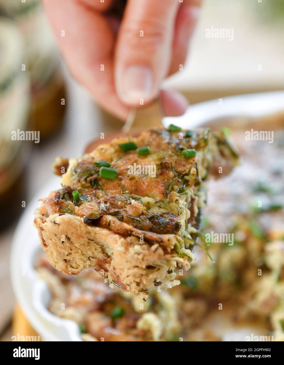 Swedish Cheese Pie made with Vasterbotten cheese, chanterelles, dill ...