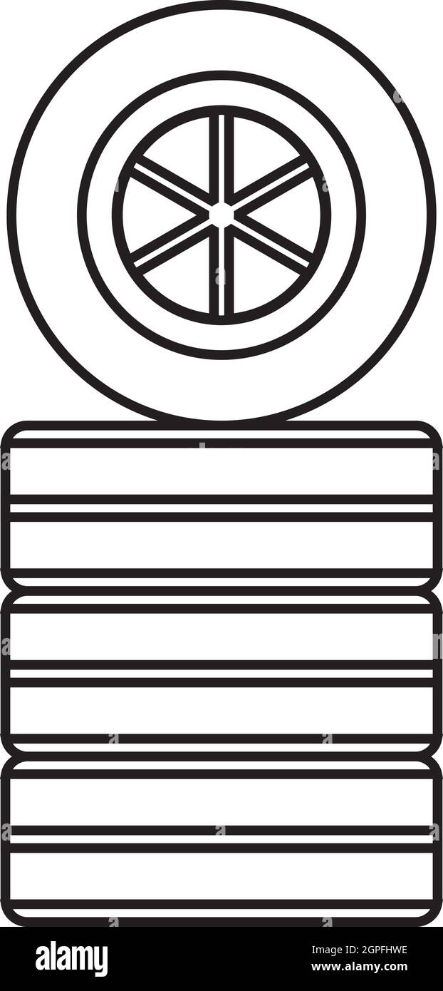 Racing wheel icon, outline style Stock Vector Image & Art - Alamy