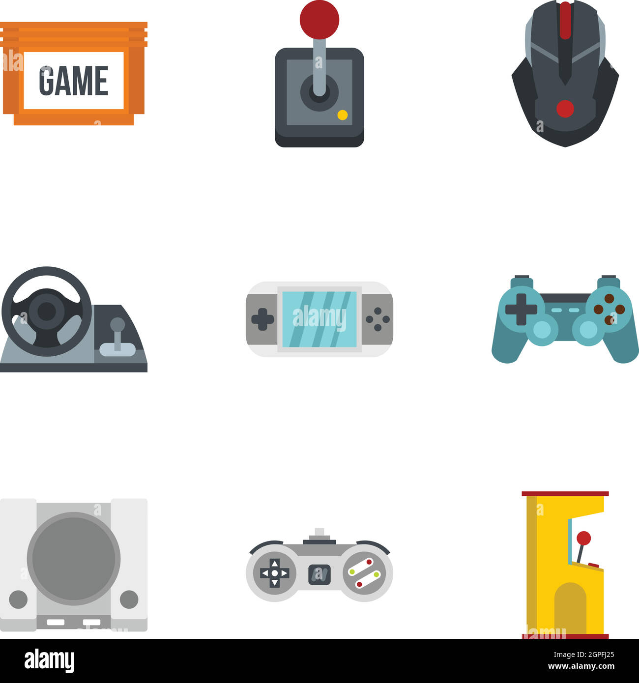 Game icons set, flat style Stock Vector Image & Art - Alamy