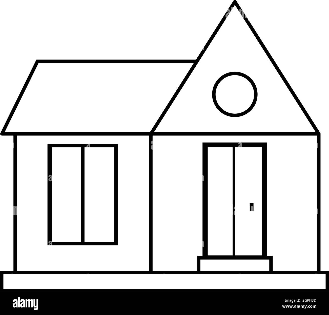 Home material icon outline Black and White Stock Photos & Images - Alamy