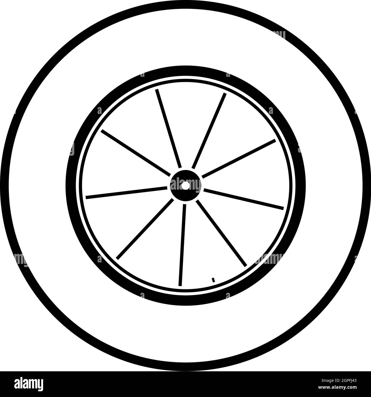 Bike Wheel Icon Stock Vector Image & Art - Alamy