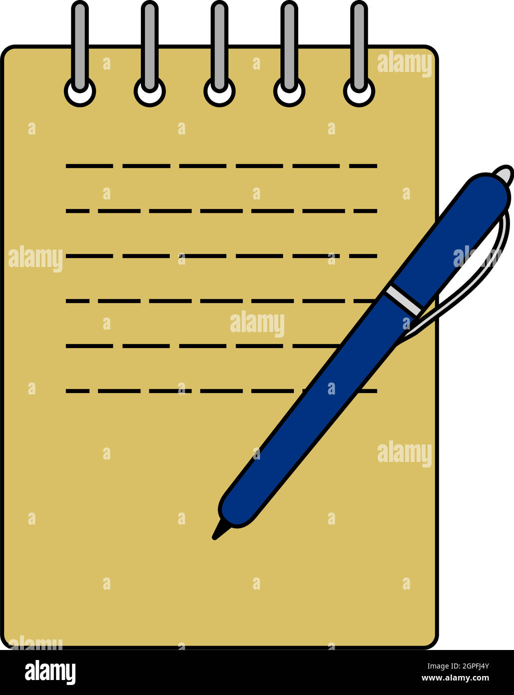 Notebook With Pen Icon Stock Vector Image & Art - Alamy