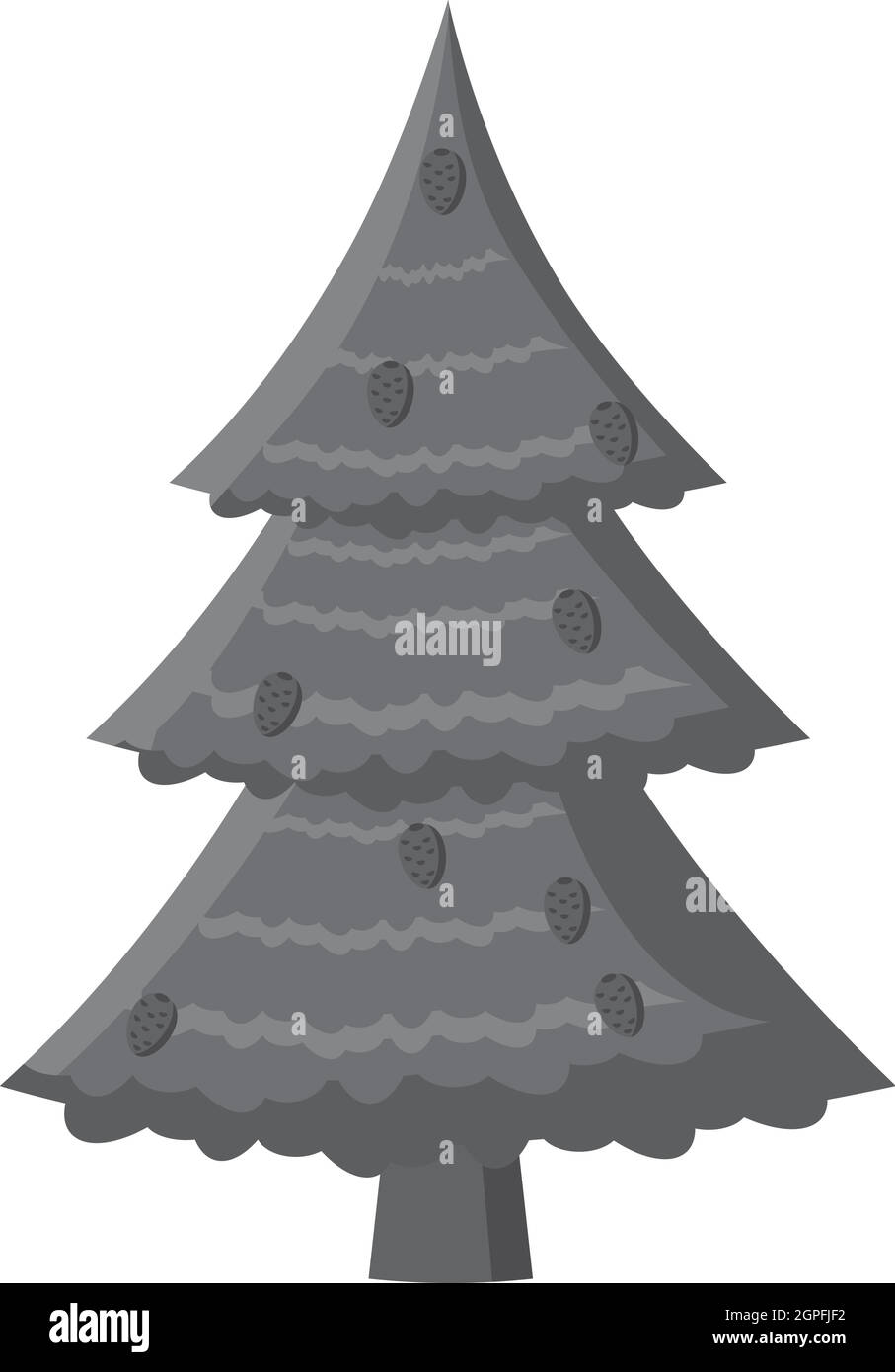 Conifer tree december Black and White Stock Photos & Images - Alamy