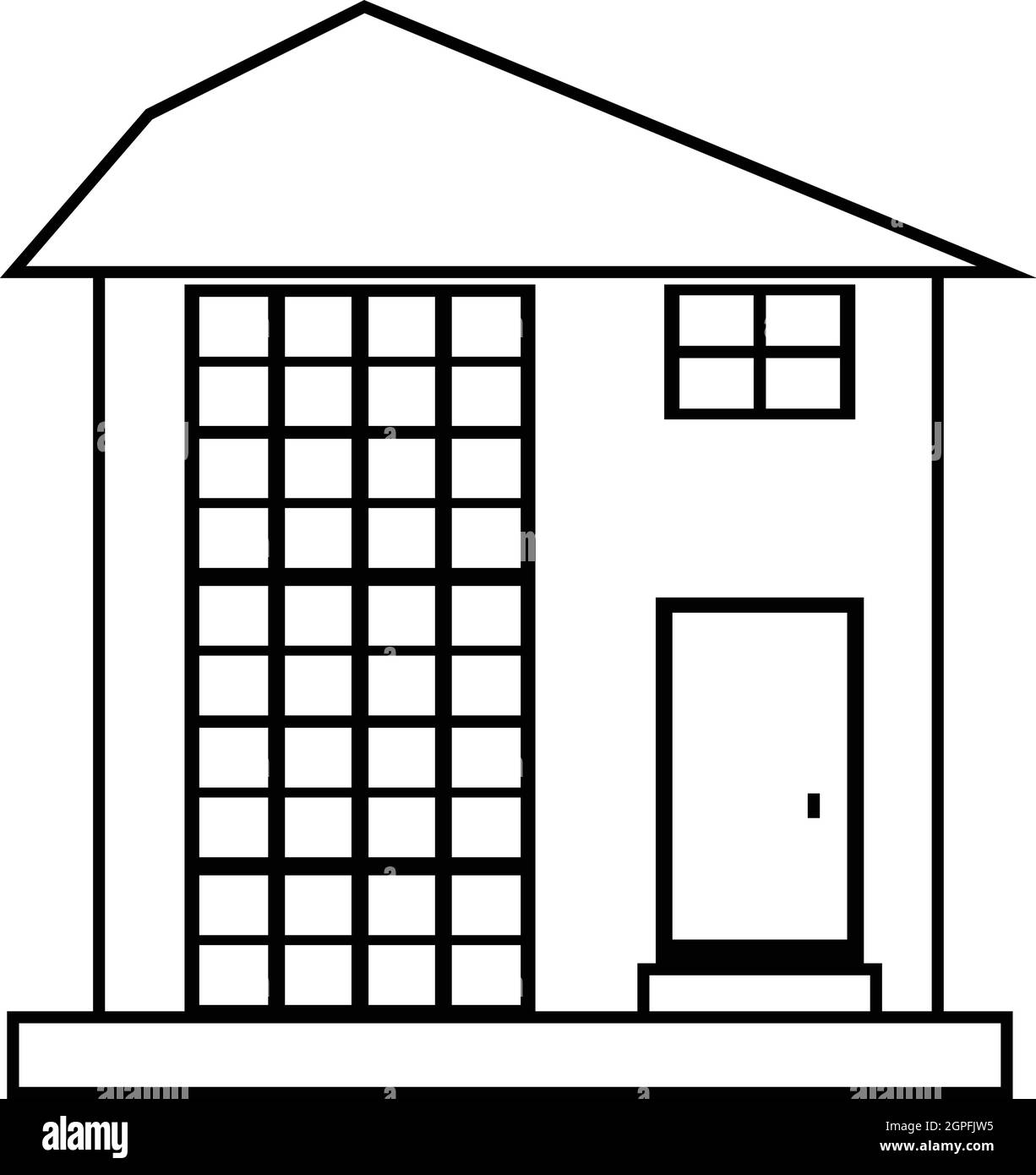 High house icon, outline style Stock Vector Image & Art - Alamy