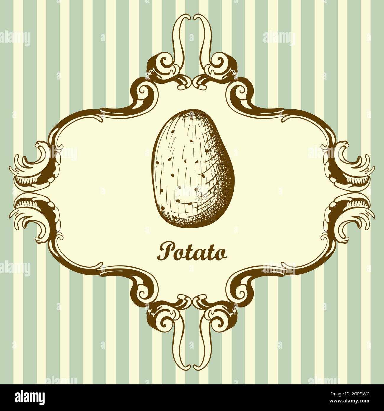 Food label potato Stock Vector Images - Alamy