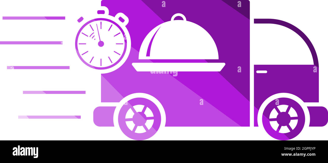 Fast Food Delivery Car Icon Stock Vector Image & Art - Alamy