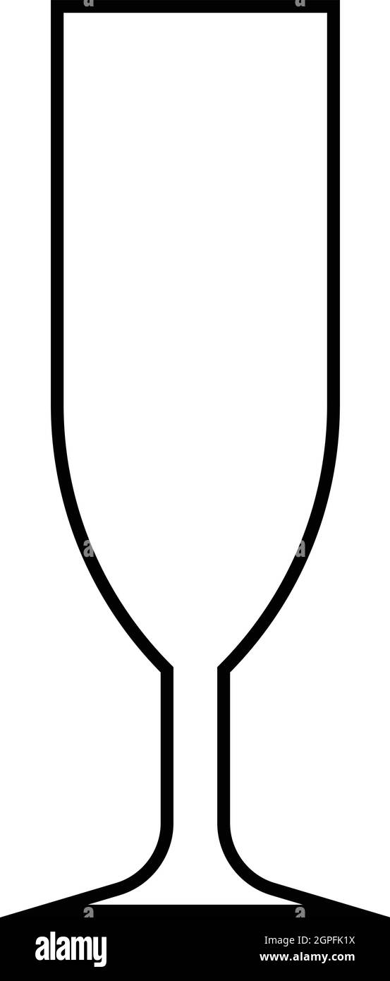 Glass icon, outline style Stock Vector Image & Art - Alamy