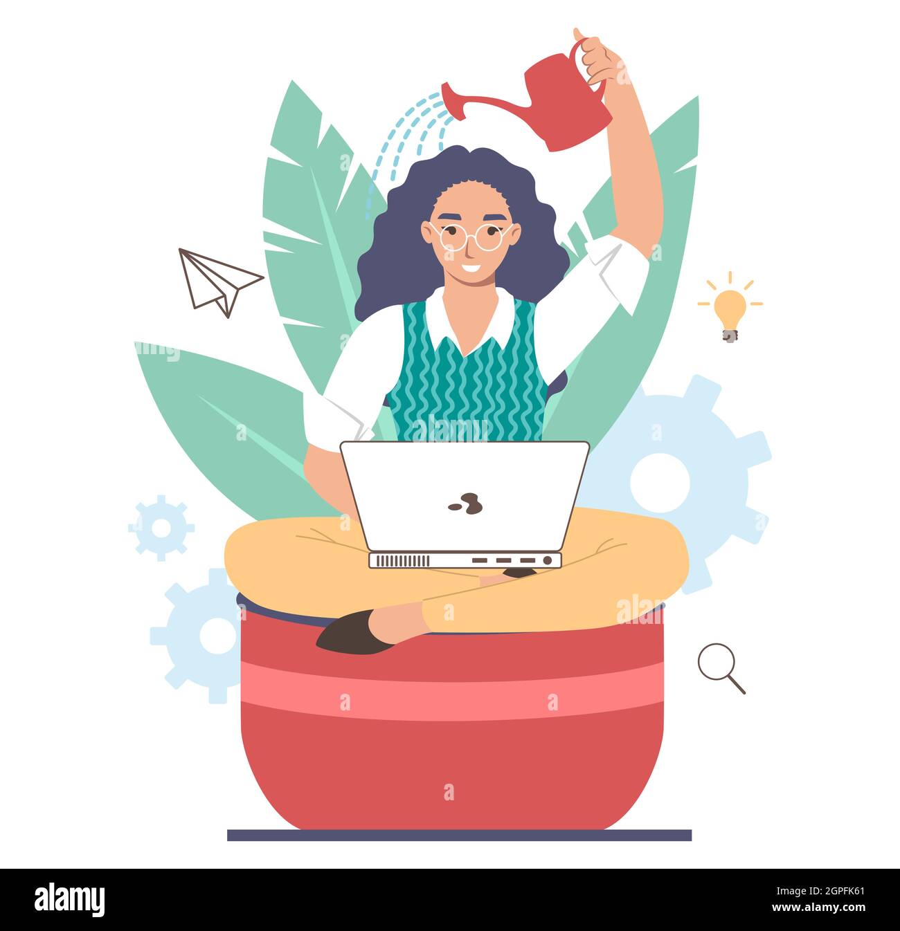 Professional career growth, business success, career planning, boost ...