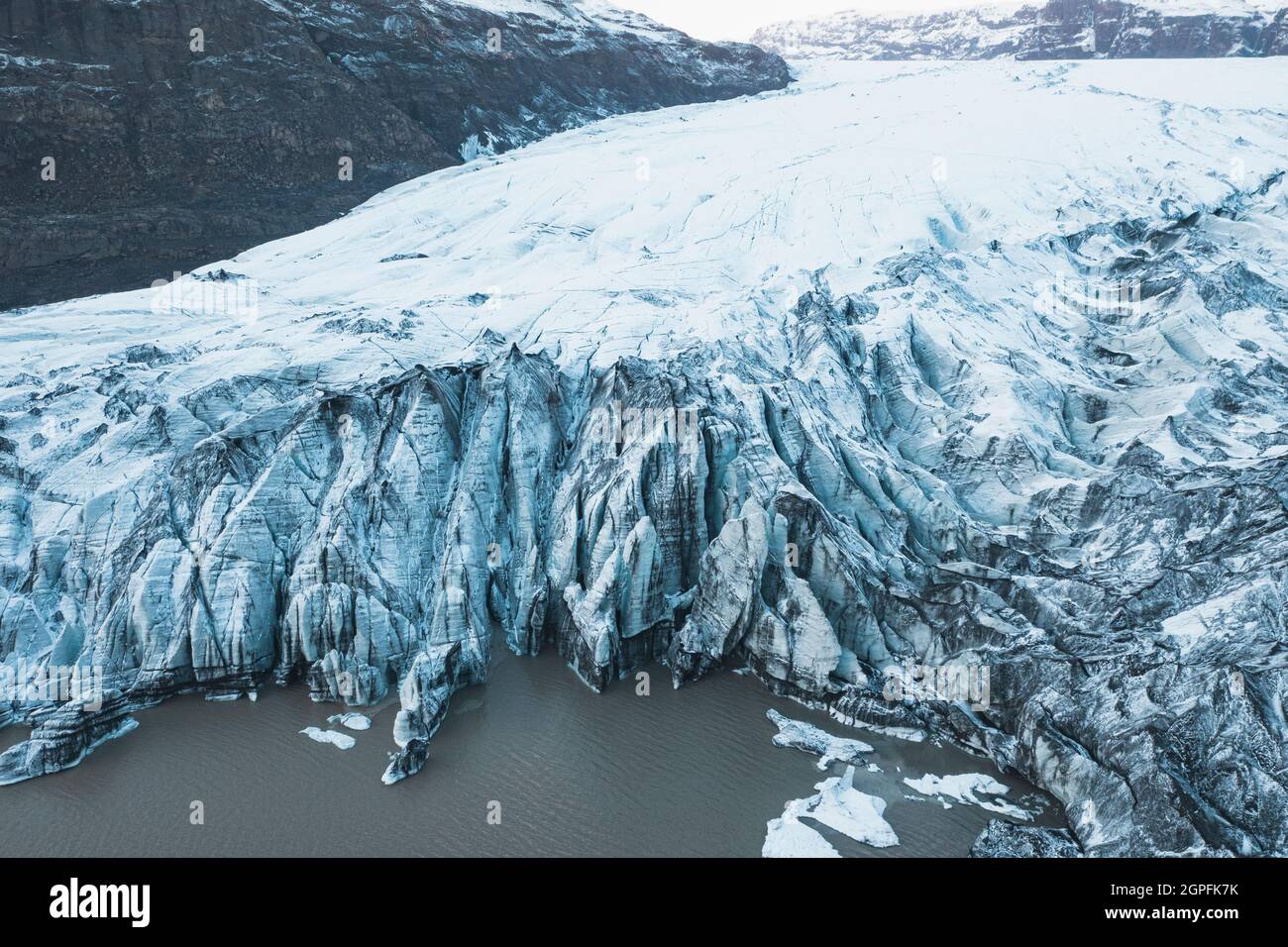 glacier textures from aerial view Stock Photo - Alamy