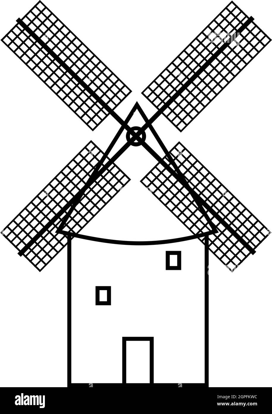 Windmill outline Black and White Stock Photos & Images - Alamy