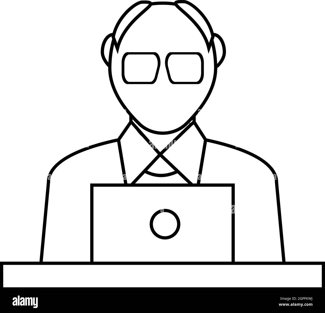 Male consultant icon, outline style Stock Vector Image & Art - Alamy