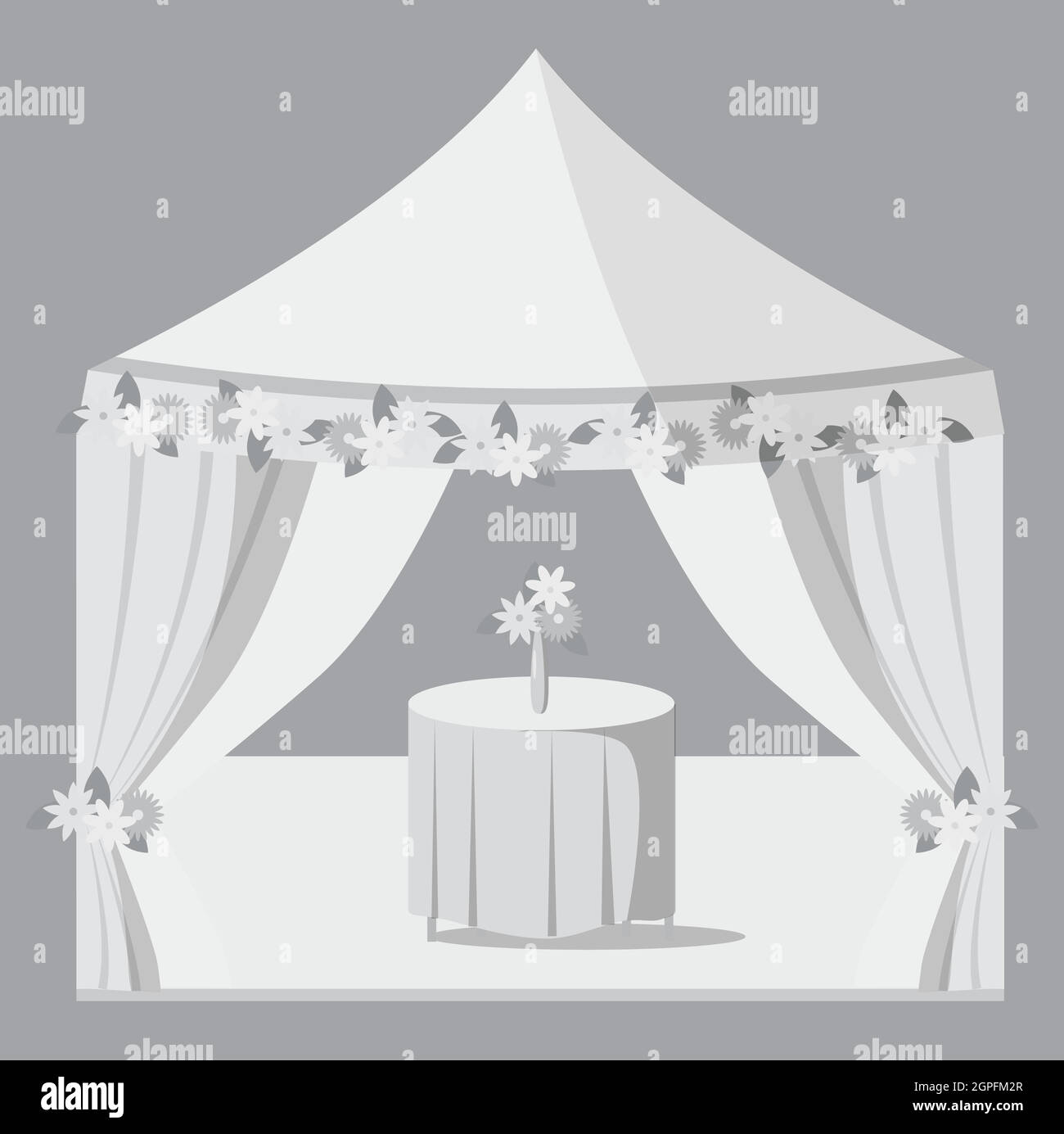 Wedding marquee icon, gray monochrome style Stock Vector Image & Art ...