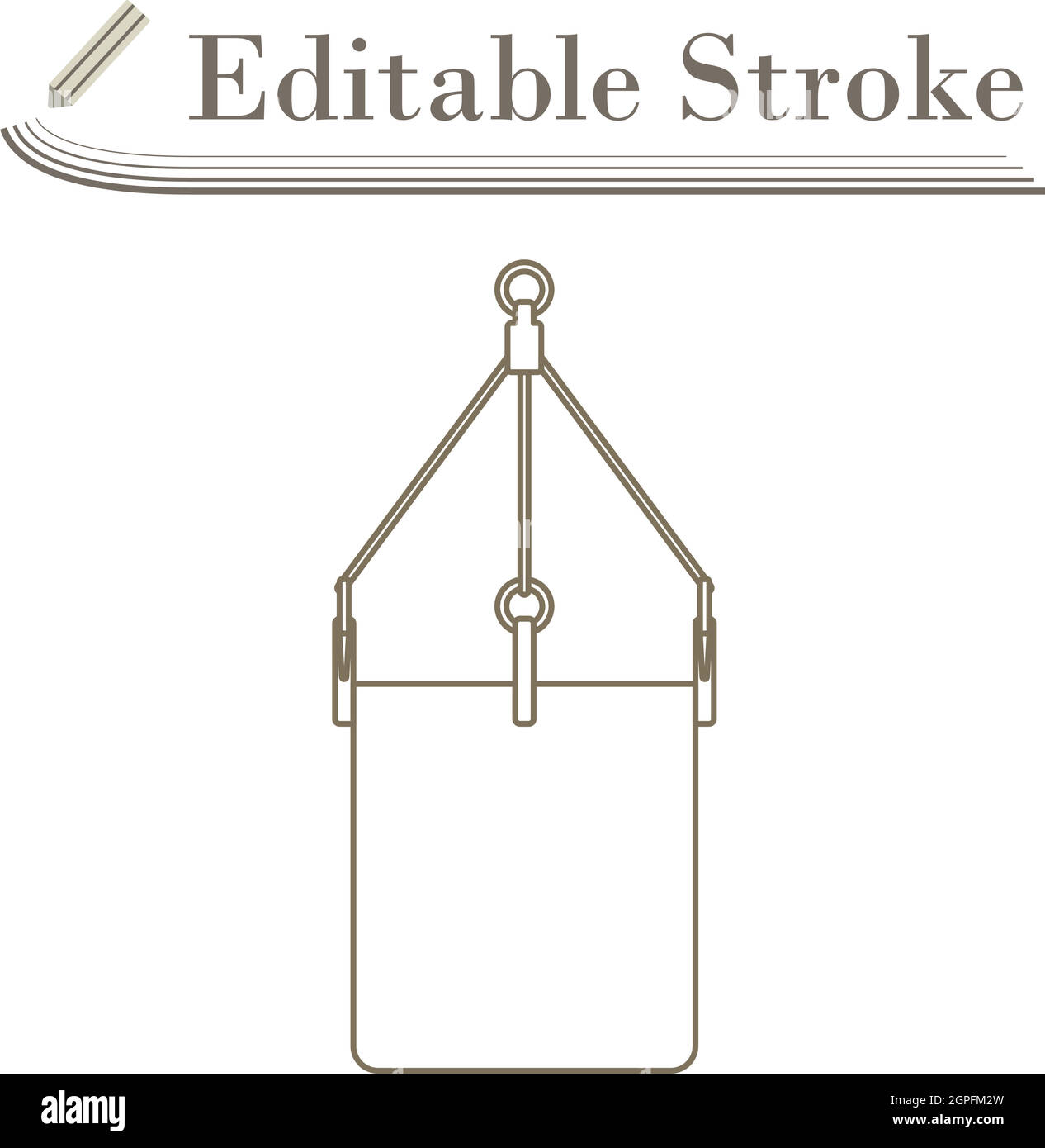 Rope and bucket Stock Vector Images - Alamy