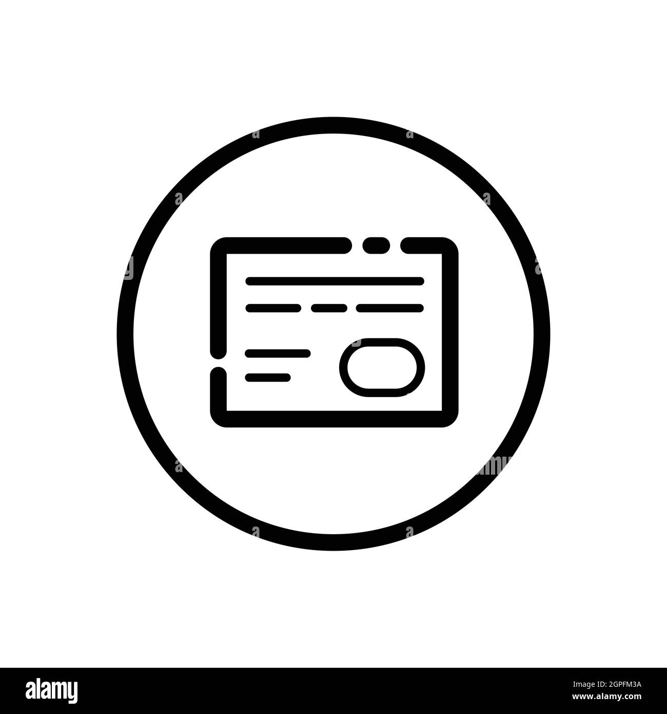 Credit card. Payment options. Commerce outline icon in a circle. Vector ...