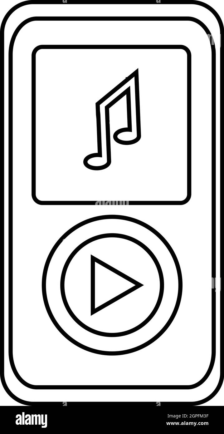 Audio player line icon Stock Vector Images - Alamy