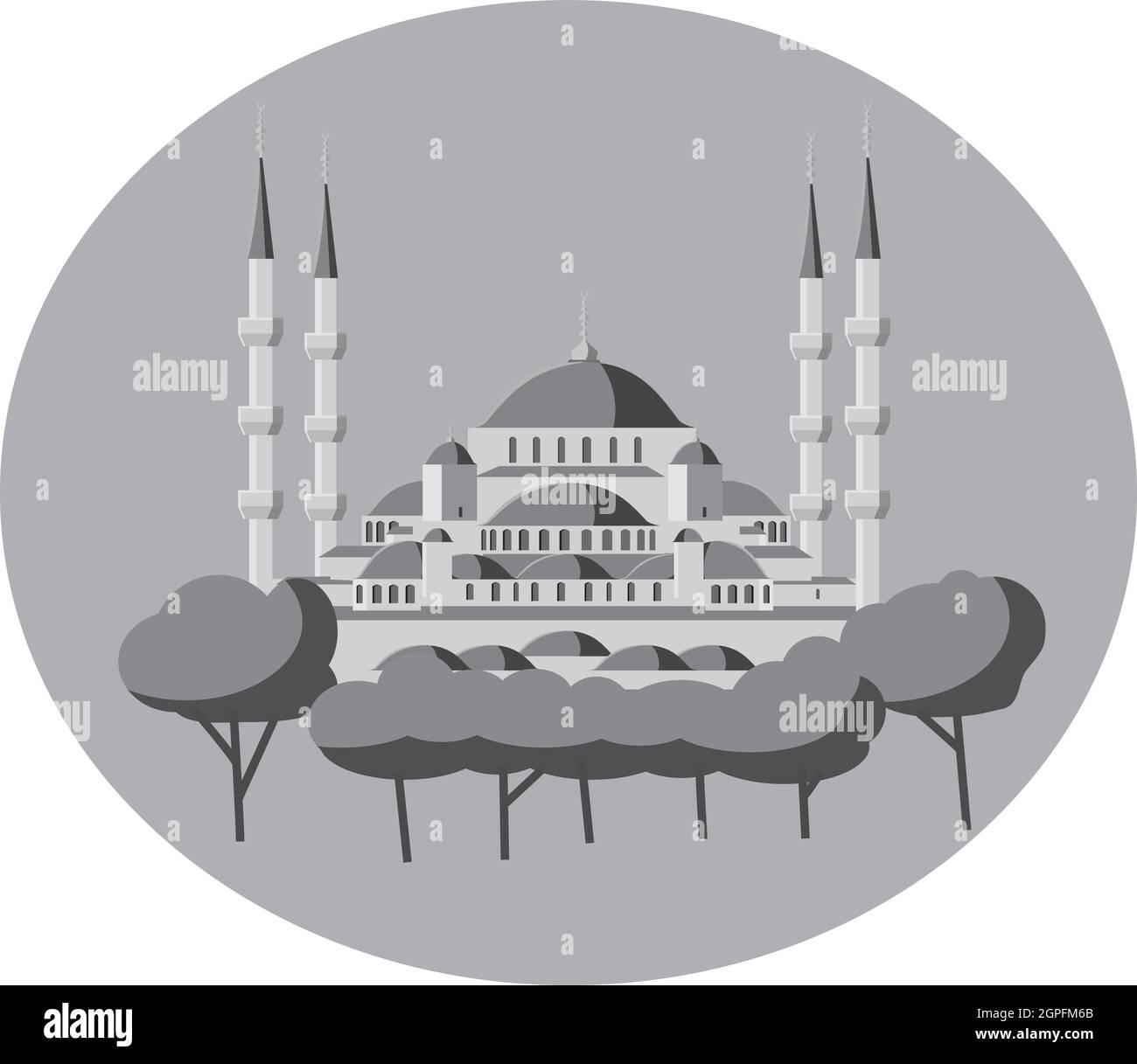 Blue mosque Stock Vector Images - Alamy