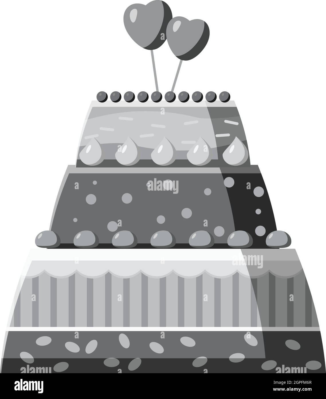 Wedding cake icon, gray monochrome style Stock Vector Image & Art - Alamy
