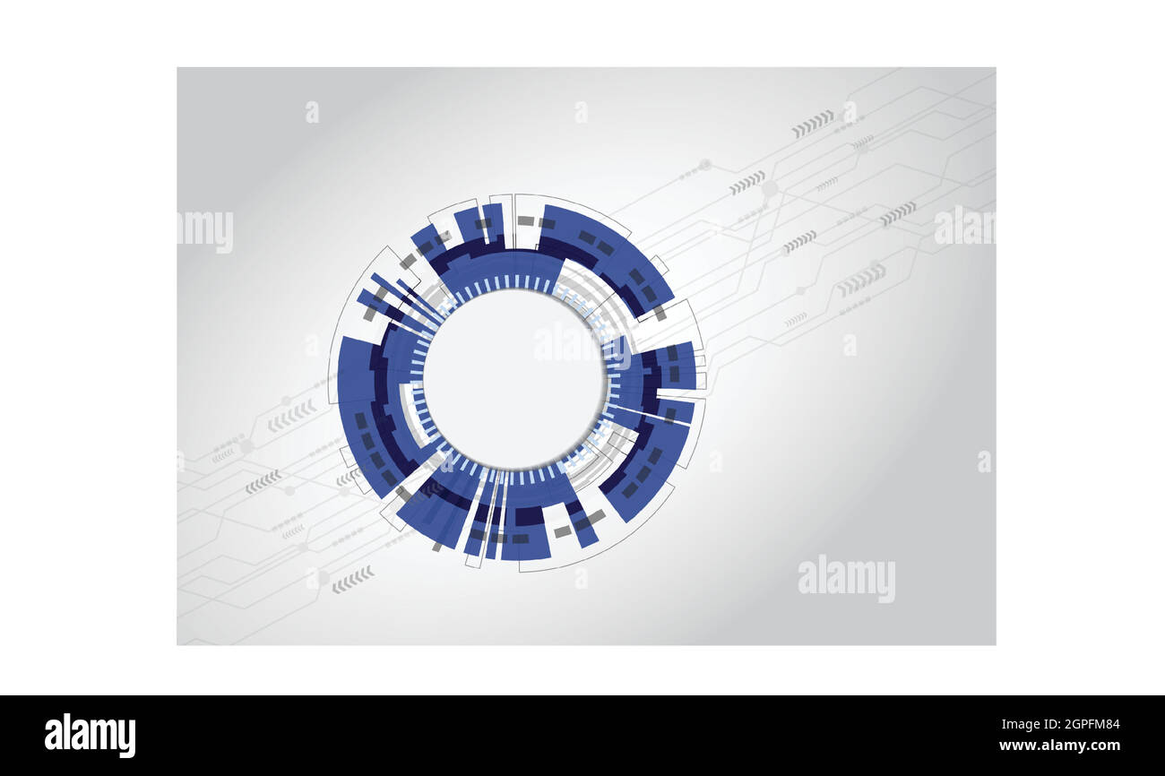 Blue abstract technology background with elements Stock Vector Image ...