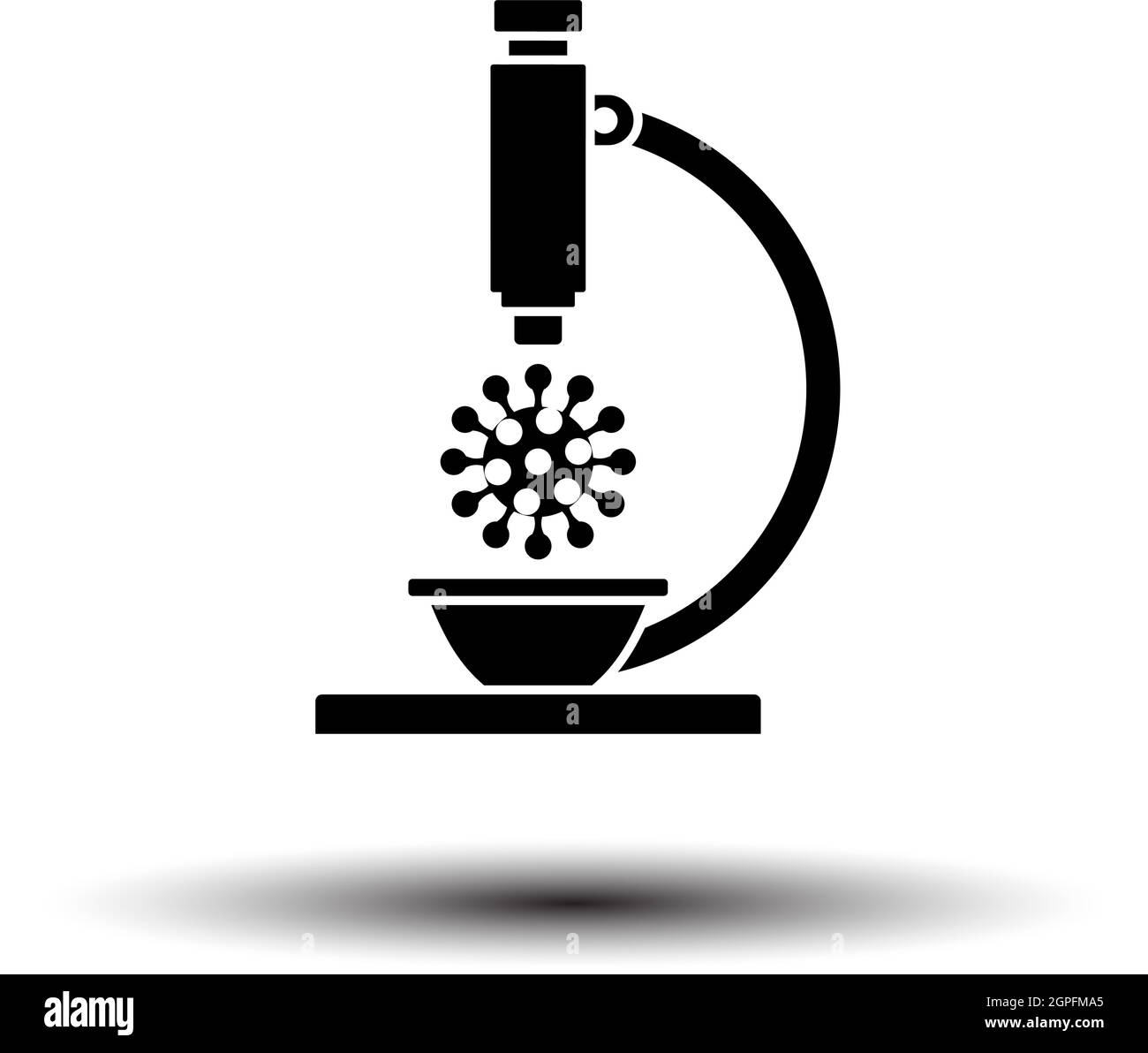 Research Coronavirus By Microscope Icon Stock Vector Image & Art - Alamy