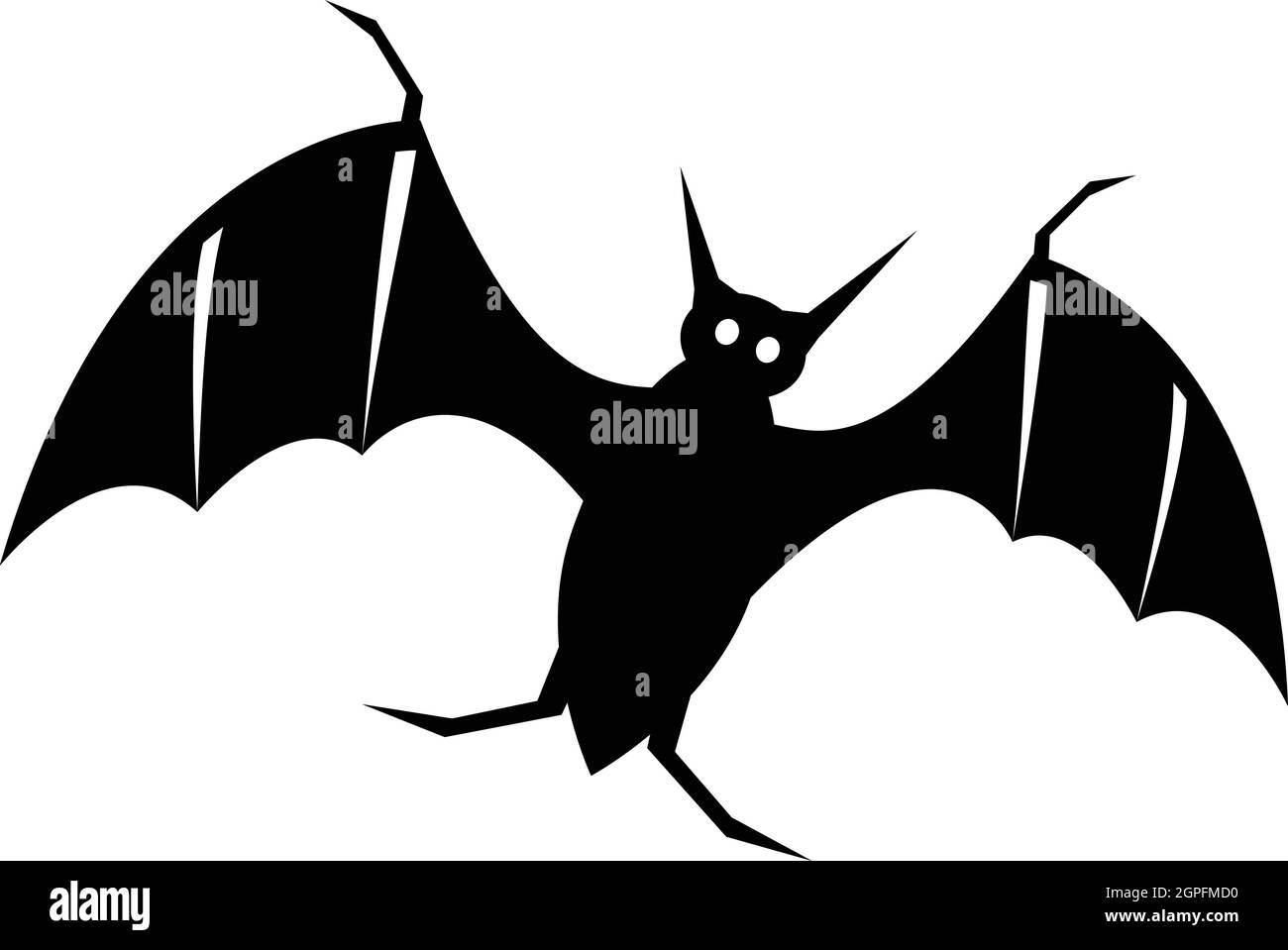 Simple bat Cut Out Stock Images & Pictures - Alamy