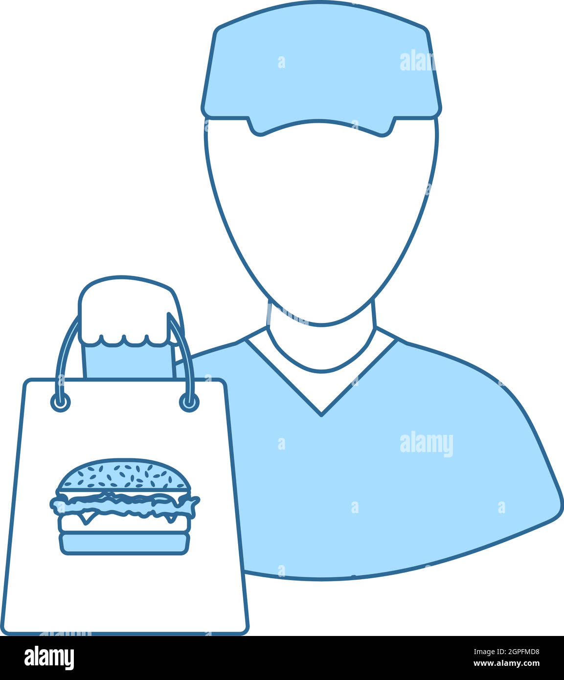 Line delivery man service Stock Vector Images - Alamy