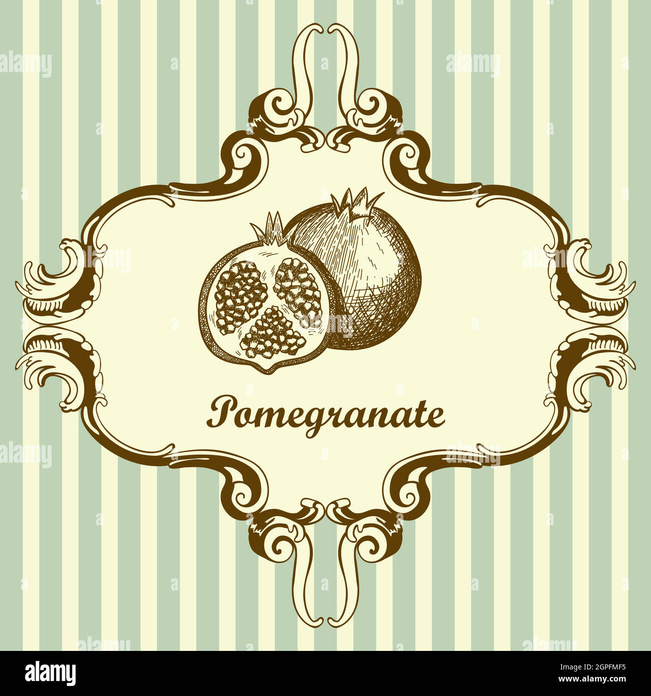 The pomegranate tree Stock Vector Images - Alamy