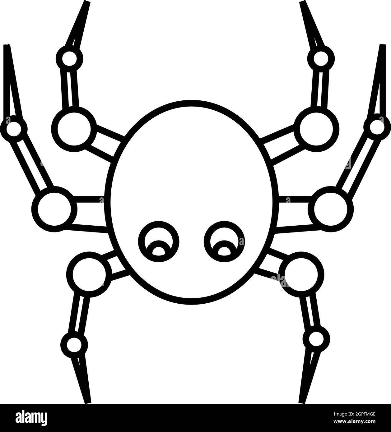Halloween spider line icon Stock Vector Images - Alamy
