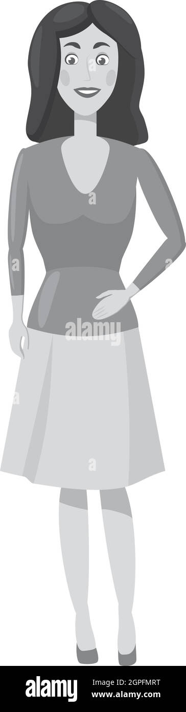 Happy positive attractive woman Stock Vector Images - Alamy