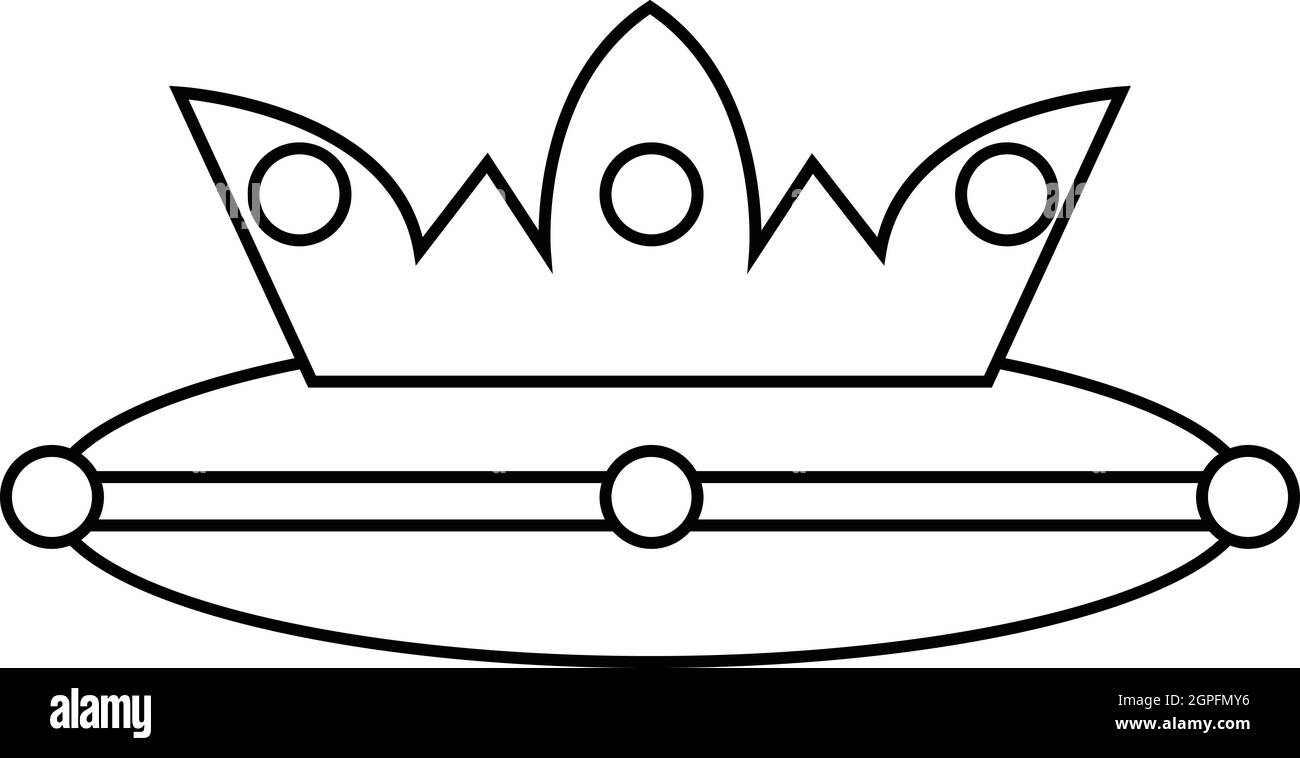 Princess Crown Icon Outline Illustration Stock Vector Images Alamy