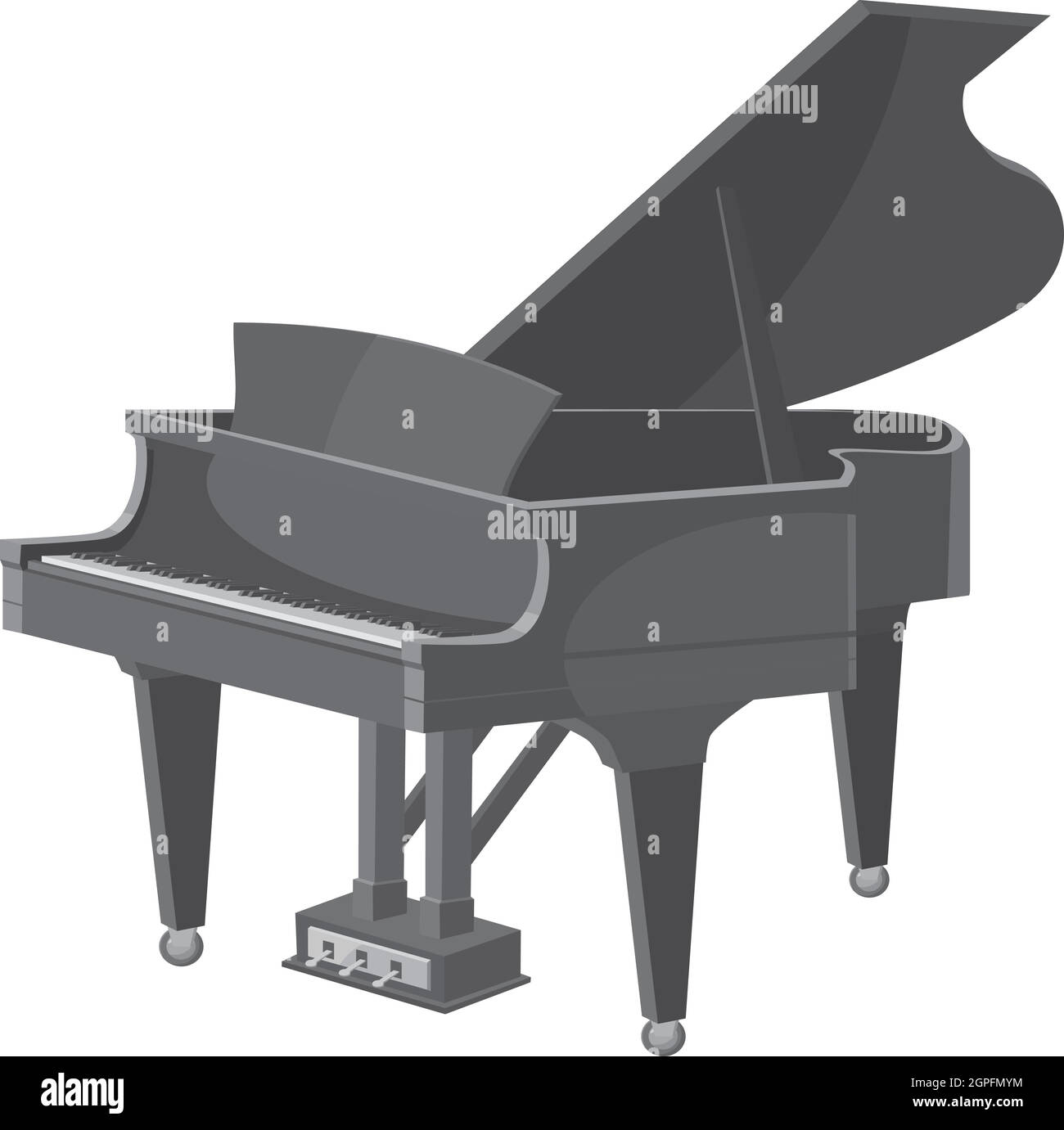 Piano icon, gray monochrome style Stock Vector Image & Art - Alamy