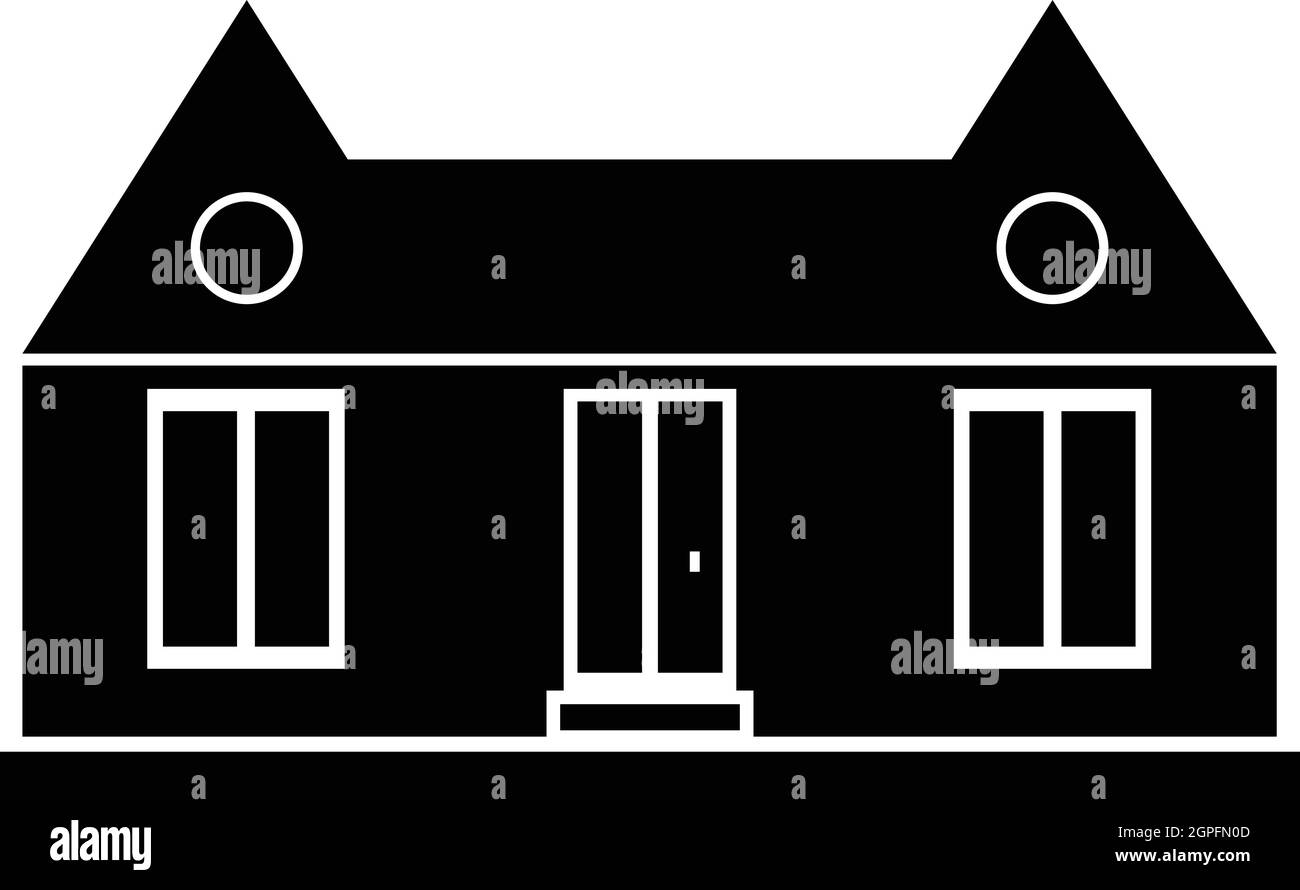 Illustration house design american Black and White Stock Photos ...