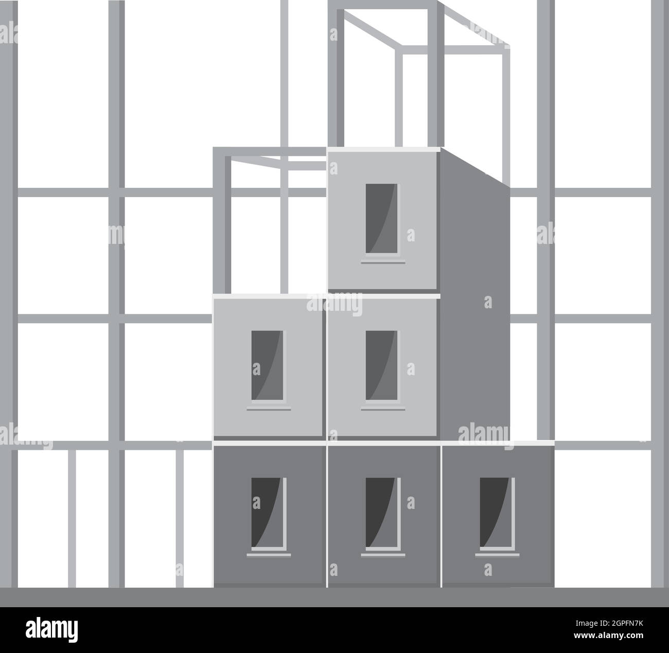 Building construction icon, gray monochrome style Stock Vector Image ...