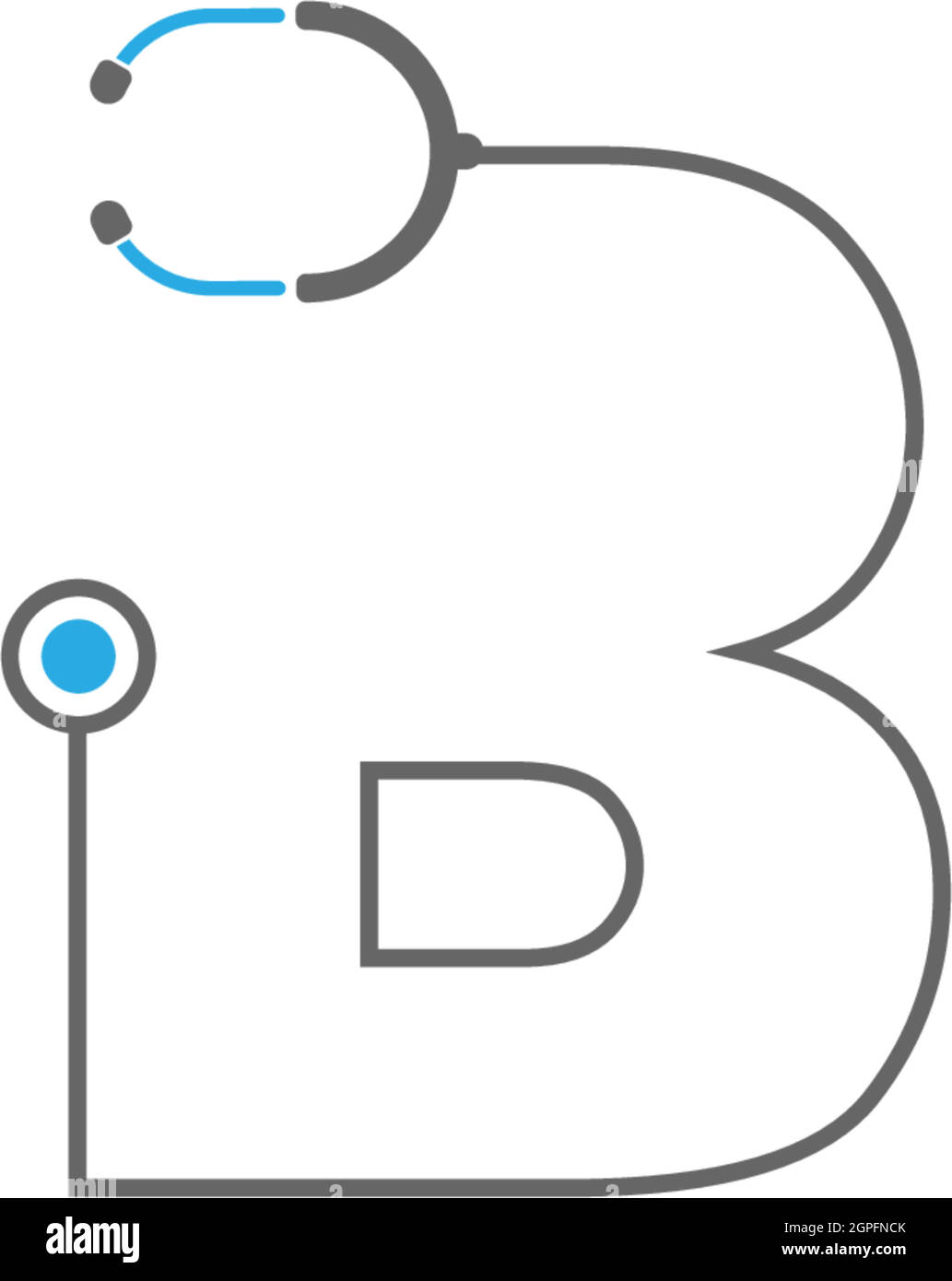 Letter B stethoscope medical logo Stock Vector Image & Art - Alamy