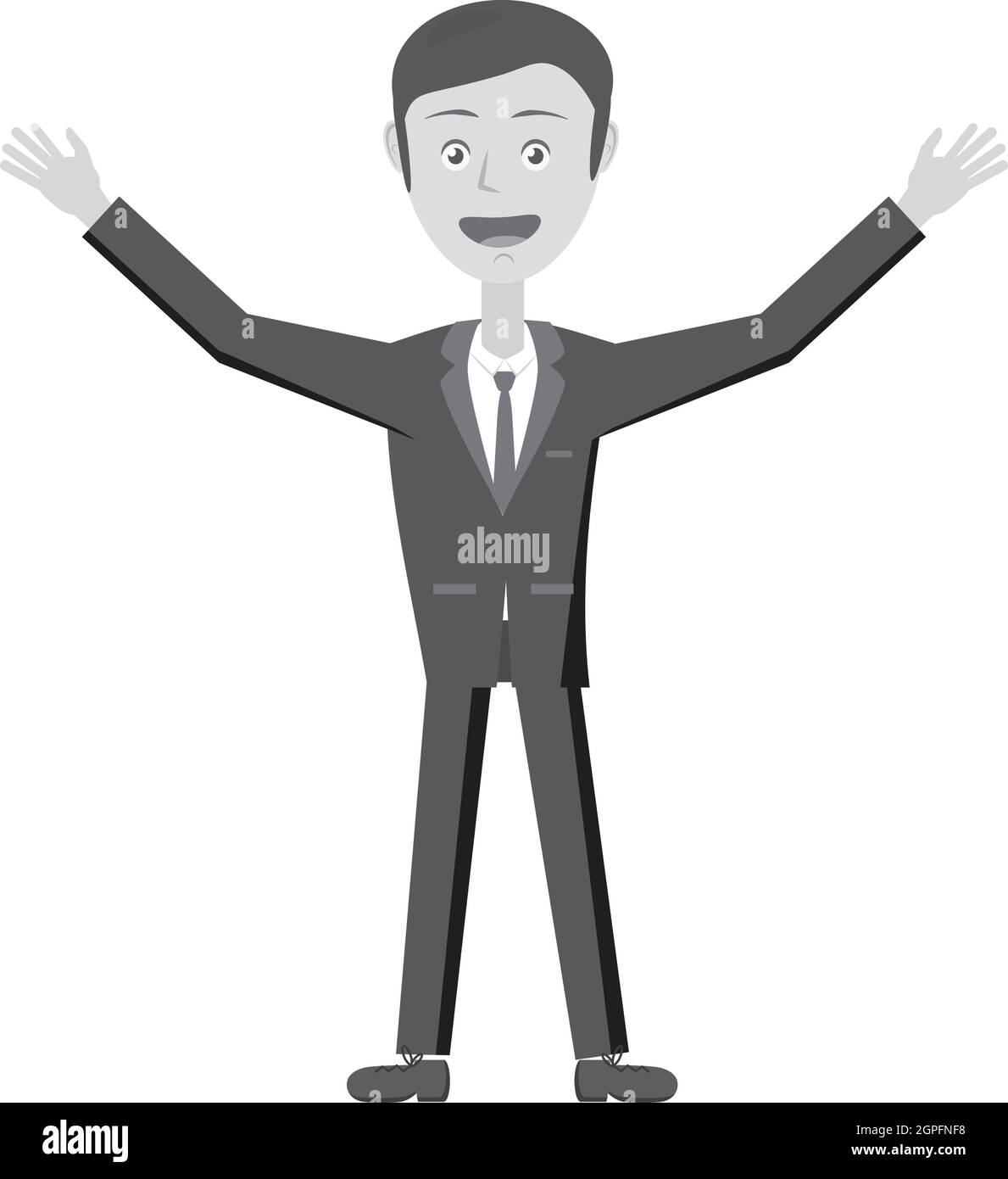 Businessman waving his hands icon Stock Vector Image & Art - Alamy