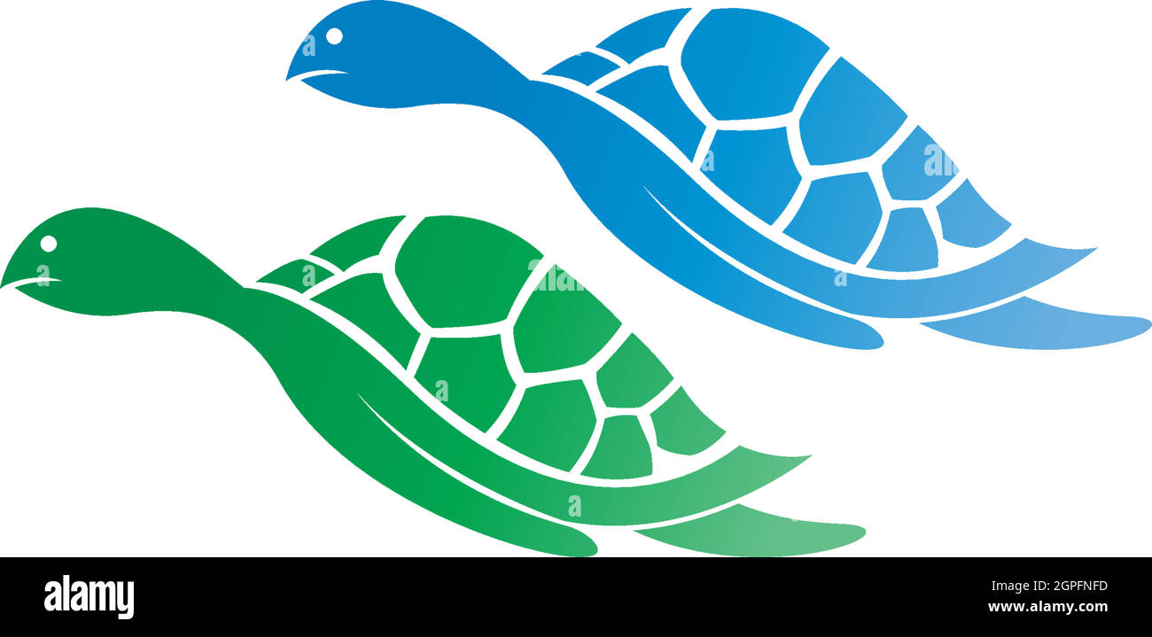 Turtle logo icon vector template illustration design concept Stock ...