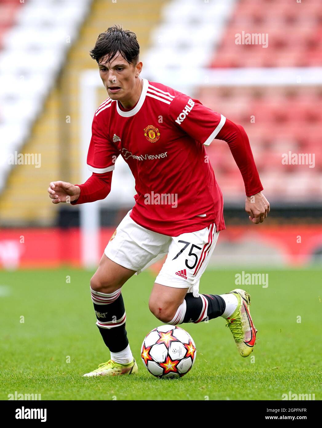 Manchester United's Alejandro Garnacho during the UEFA Youth League ...
