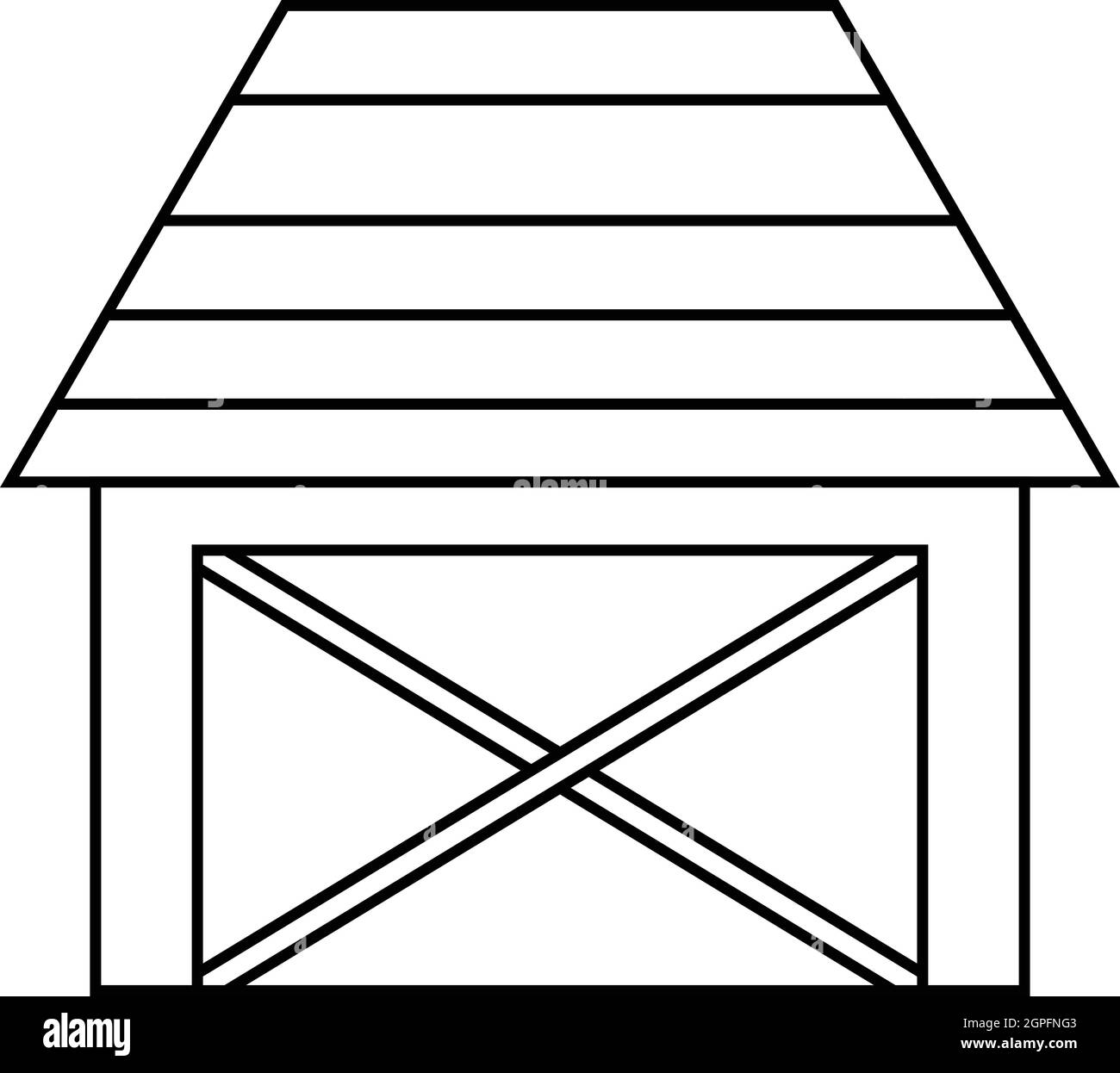 Barn for animals icon, outline style Stock Vector Image & Art - Alamy