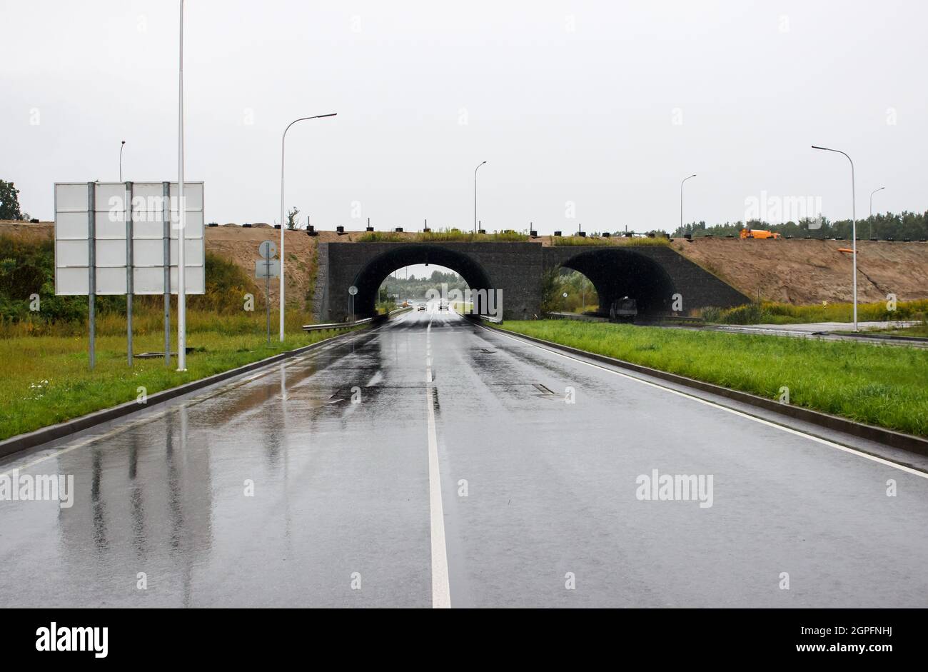 Rain path tree line road hi-res stock photography and images - Alamy