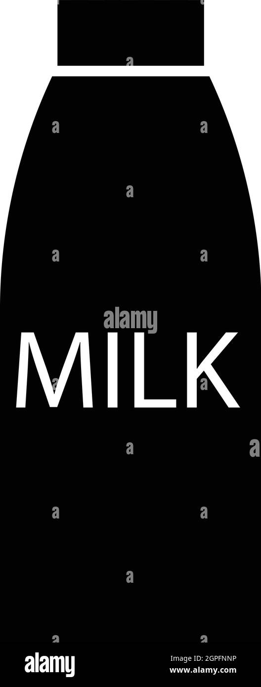 Glass bottle white milky Stock Vector Images - Alamy