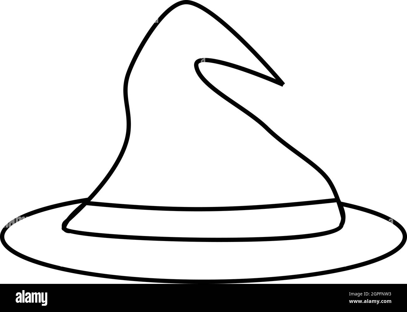 Top hat outline vector hi-res stock photography and images - Alamy