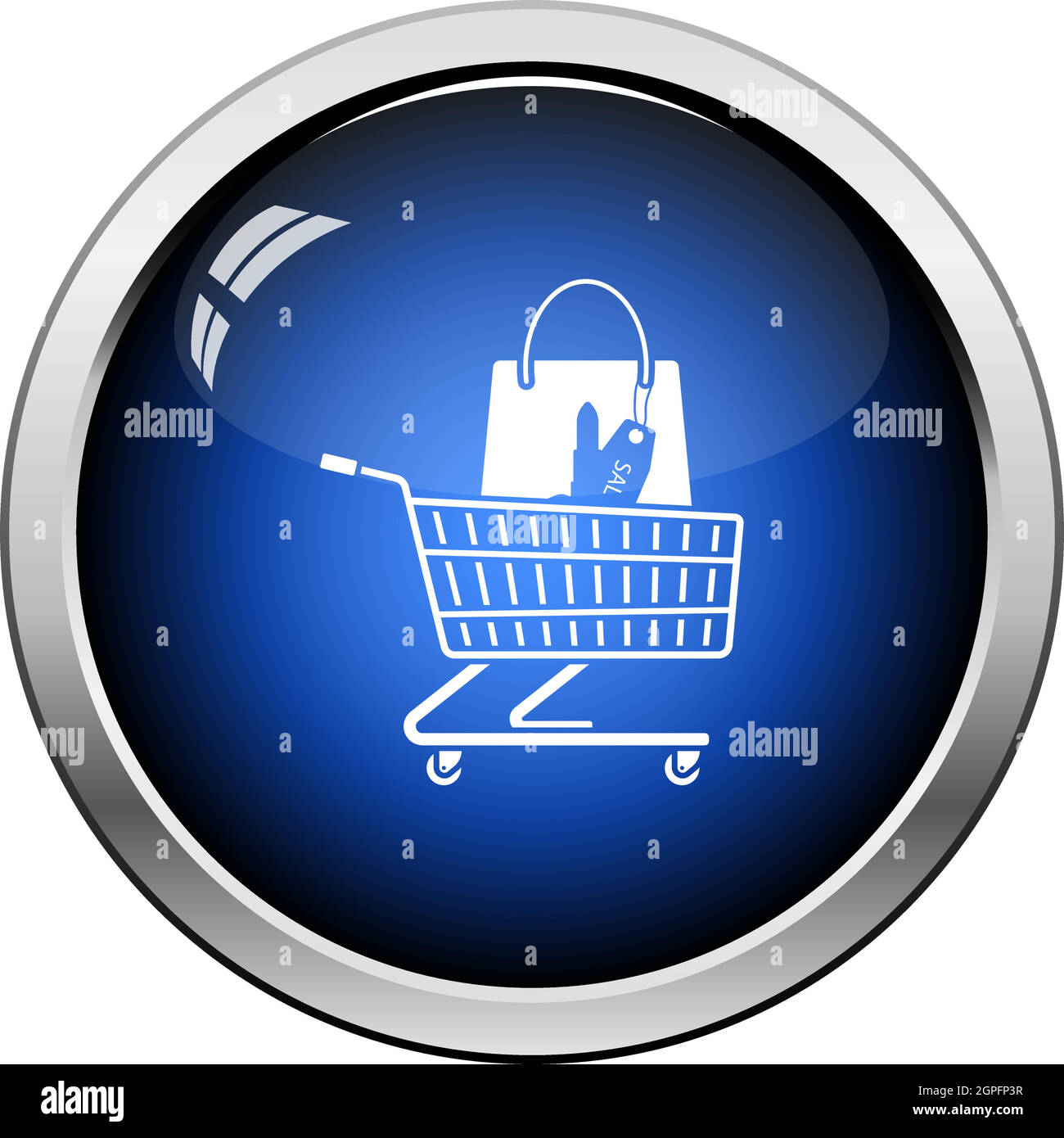 Shopping Cart With Bag Of Cosmetics Icon Stock Vector Image & Art - Alamy