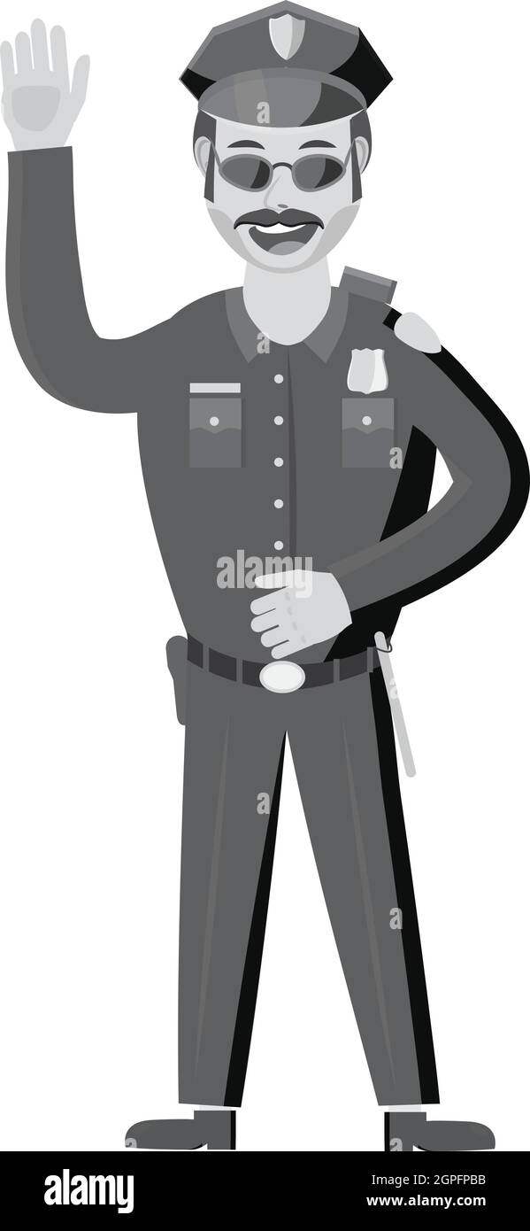 Policeman icon, gray monochrome style Stock Vector Image & Art - Alamy