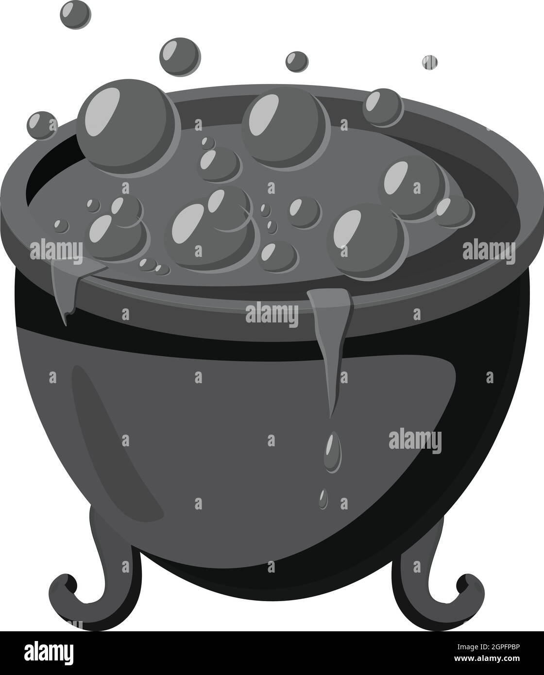 Magic witch cauldron boiling Black and White Stock Photos & Images - Alamy