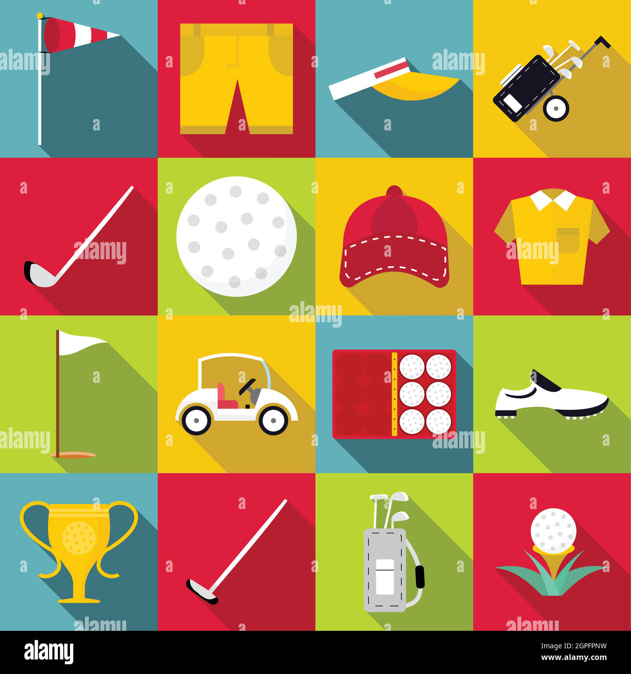 Electric golf cart icons Stock Vector Images - Alamy